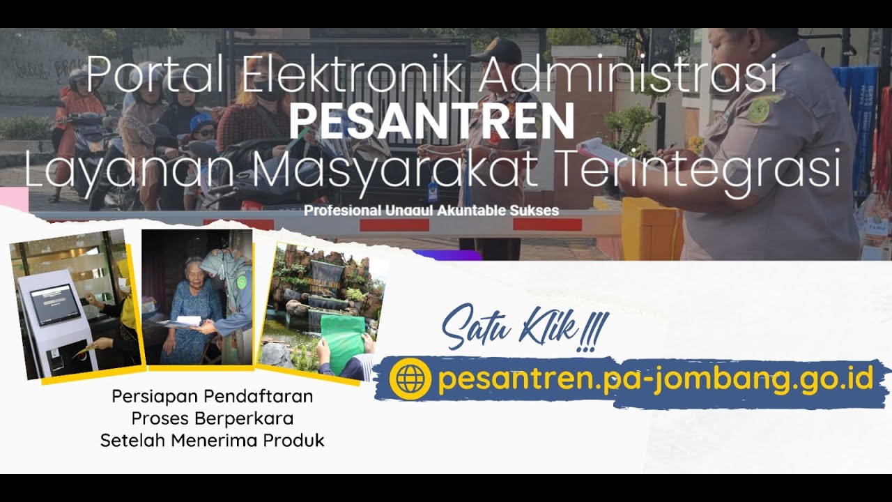 Portal Elektronik Administrasi Layanan Masyarakat Terintegrasi (PESANTREN) Pengadilan Agama Jombang