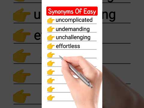 Synonyms Of Easy