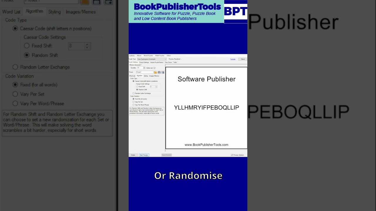 Create Word and Phrase CryptoGrams with Puzzle Maker Pro - Easy Cryptograms
