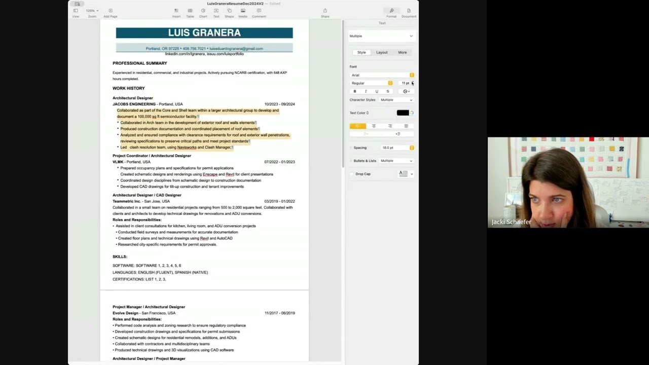 Comprehensive Guide to Enhancing Your Resume: Insights from Luis Granera's Resume Review | Galaxy.ai