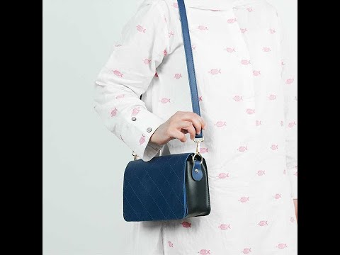 Cross Stitch Crossbody Bag Blue by ASTORE