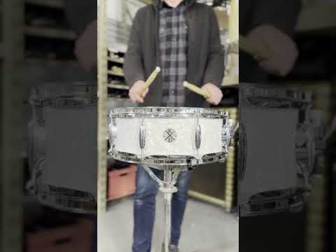 Klash Drums Custom 5x14 Snare Drum White Marine Pearl | Reverb