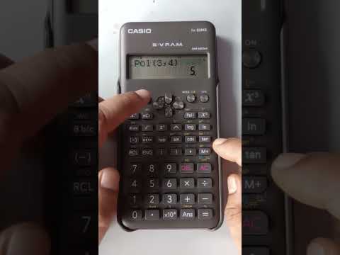 Conversion of Rectangular Coordinate (X,Y) to Polar Coordinate (Magnitude & Angle) using Calculator.