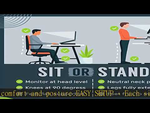 TechOrbits Standing Desk Converter - Particle Board, Adjustable Height Sit to Stand Up Desk Riser f