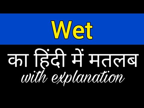 Wet meaning in hindi || wet ka matlab kya hota hai || word meaning english to hindi