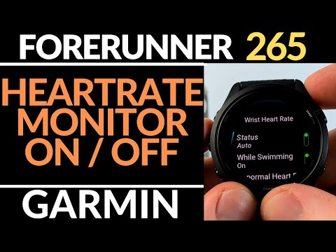 Turn On & Off Heart Rate Monitor - Garmin Forerunner 265 Tutorial