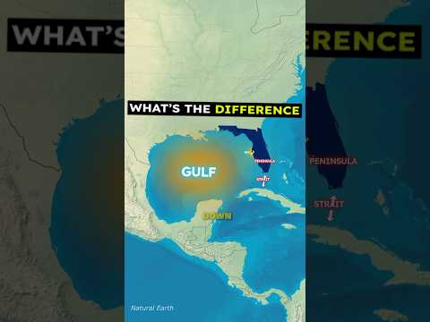 What’s the difference between a gulf, a bay, a peninsula and a strait? #geofacts #facts