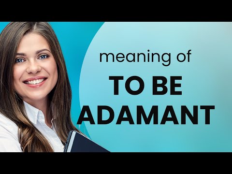 Understanding "To Be Adamant" in English