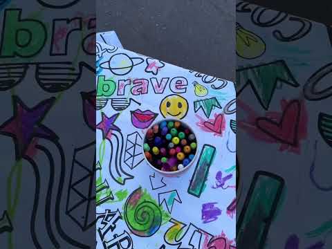 Positive affirmations coloring tablecloth- great activity for pride month!