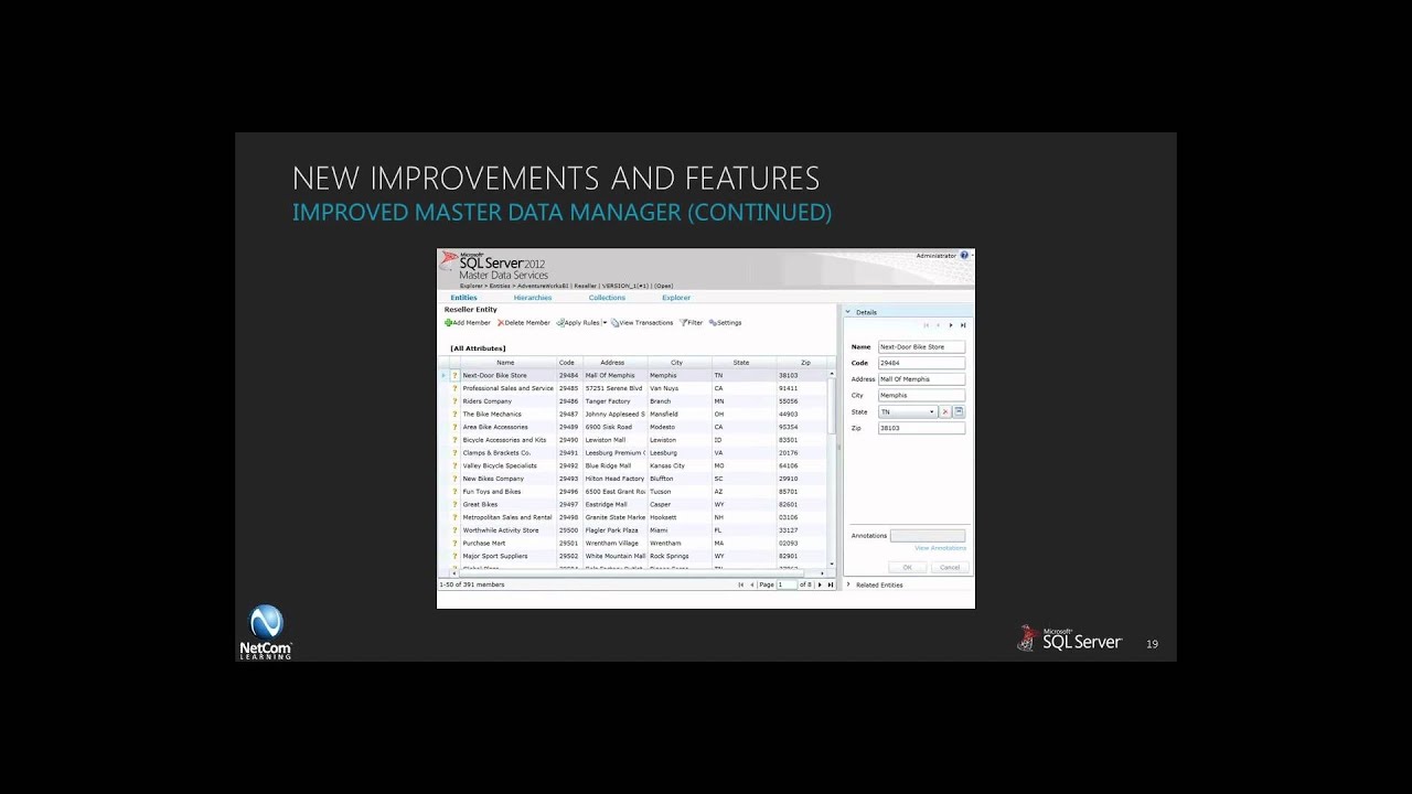 Microsoft SQL Server 2012 Training: Master Data Services Enhancements