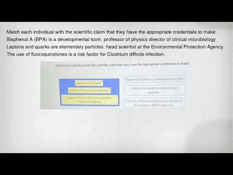 Match each individual with the scientific claim that they have the appropriate credentials to make.