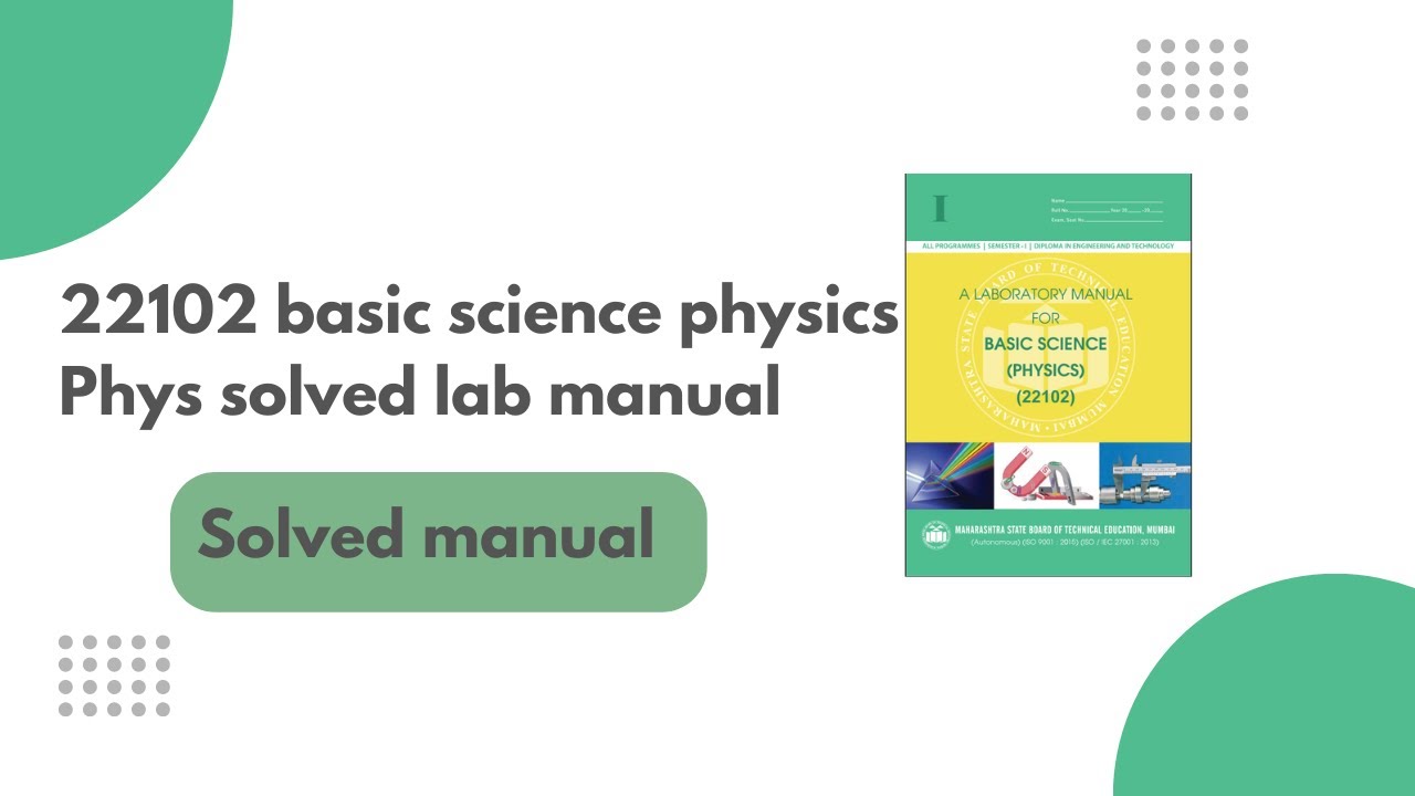 22102 basic science physics Phys solved lab manual pdf | Manual Answer | MSBTE #22102