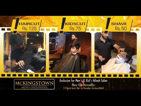McKingsTown Men's Grooming | Exclusive for Men's & Kid's Hitech Salon | Thiruvallur