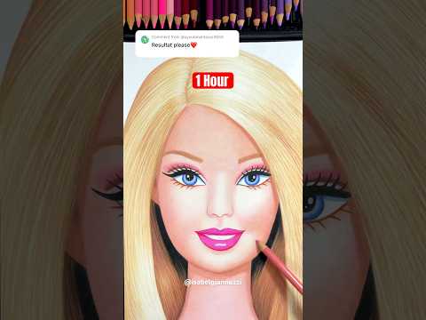 Barbie Drawing Transition Results #shorts