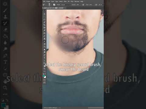 Use photoshop to remove beard