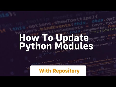 how to update python modules