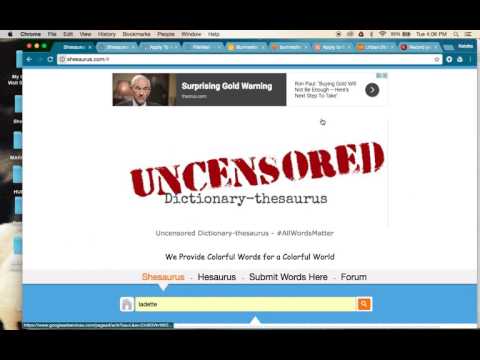Uncensored Dictionary Thesaurus vs Other reference sites