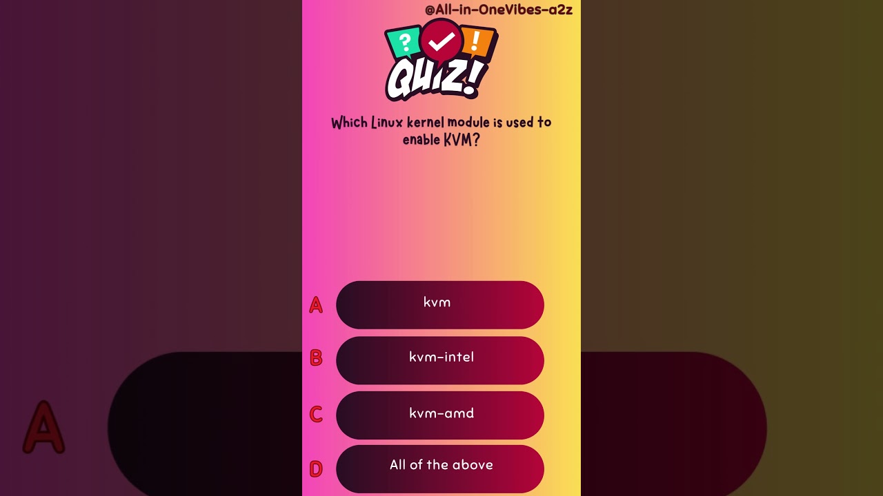 Which Linux kernel module is used to enable KVM?