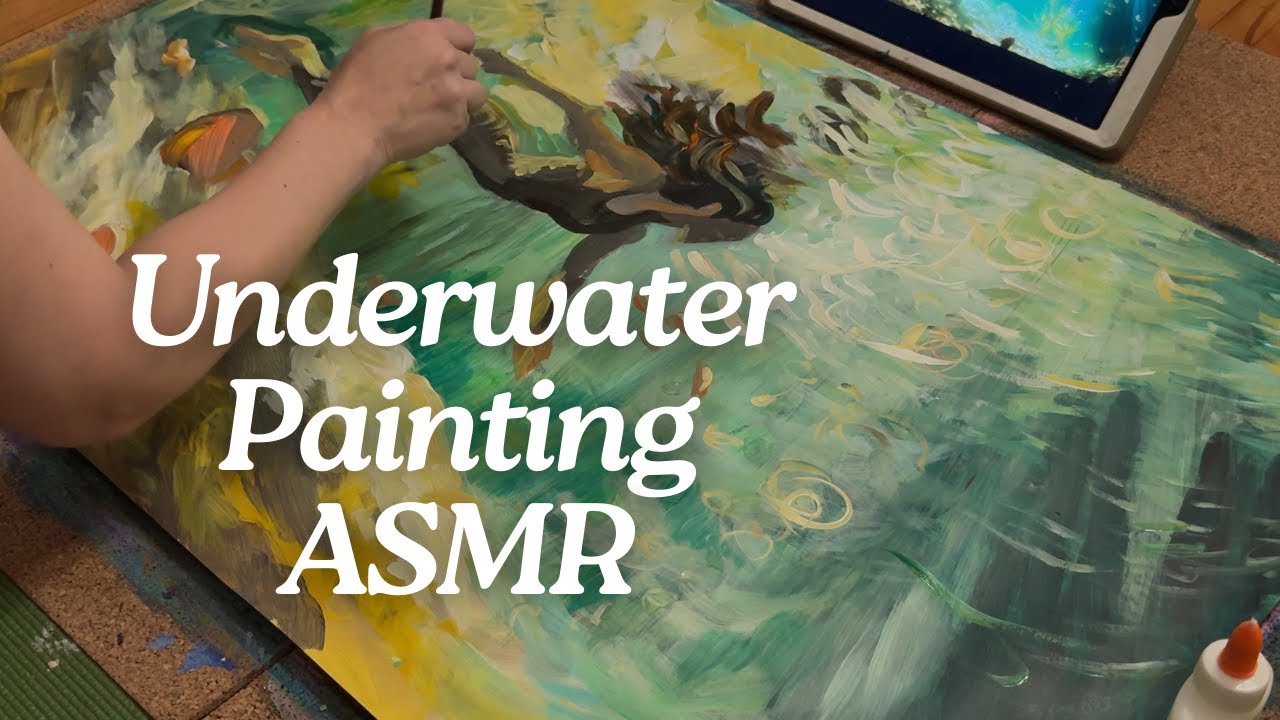 ASMR Painting for Relaxation: Underwater Exploration | No Talking