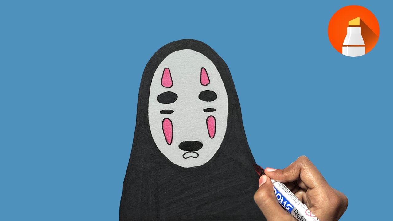 How to draw No face from Spirited away | Studio Ghibli movie - Andy Art Hub