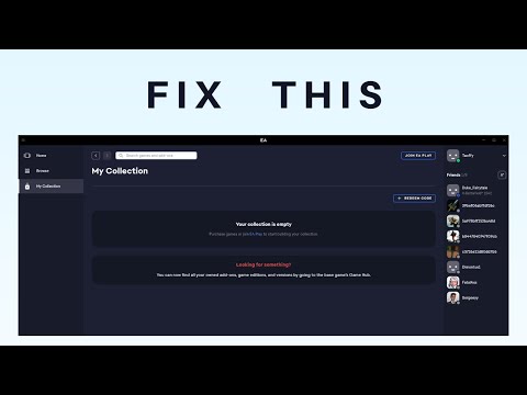How to Fix My EA app game library is empty