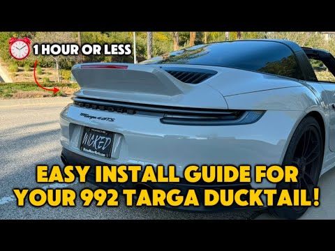 HOW TO EASILY INSTALL OUR SPORT CLASSIC DUCKTAIL FOR THE 992 911 TARGA MODELS!! DO IT YOURSELF..👌