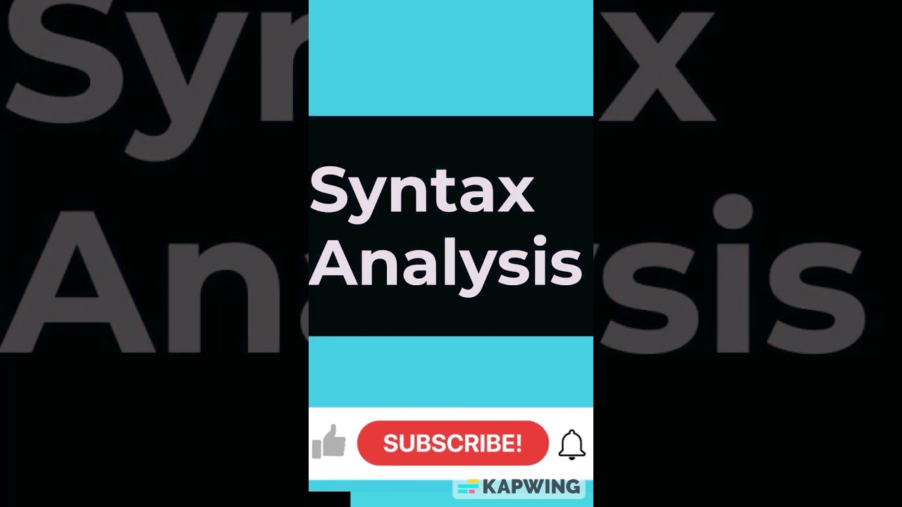 Syntax Analysis A-Level Computer Science 9618 Operating system