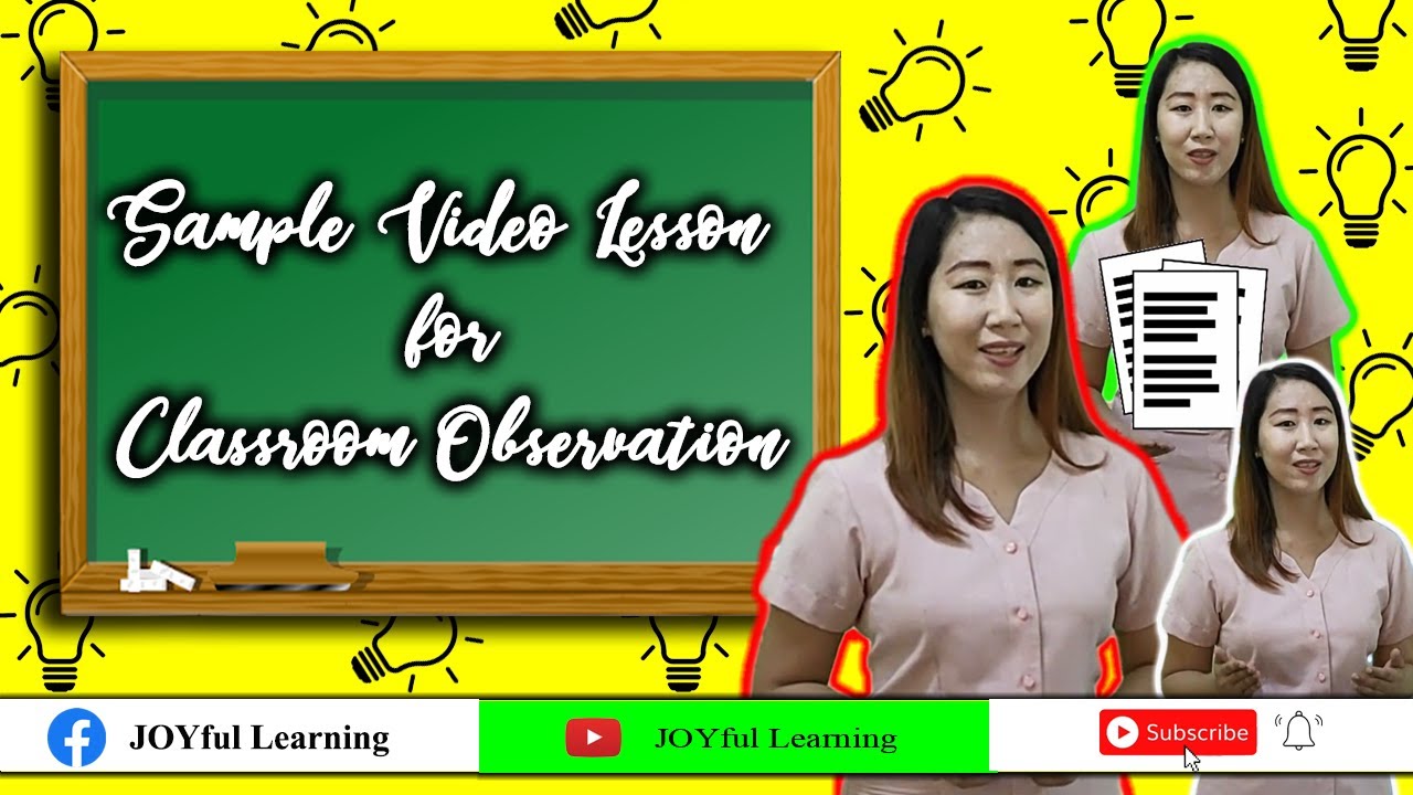 Sample Video Lesson for Classroom Observation