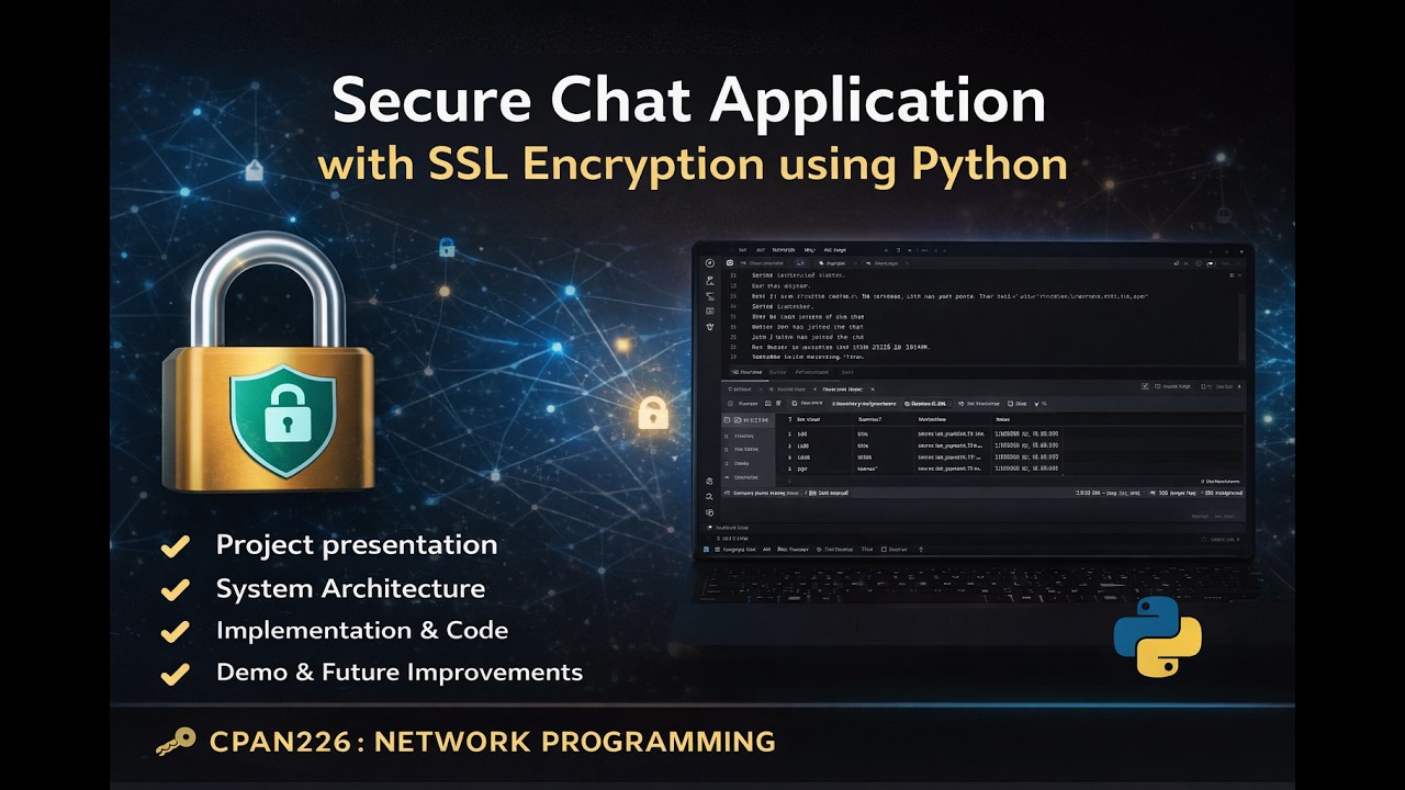 Secure Chat Application with SSL Encryption using Python | CPAN226 Final Project Presentation