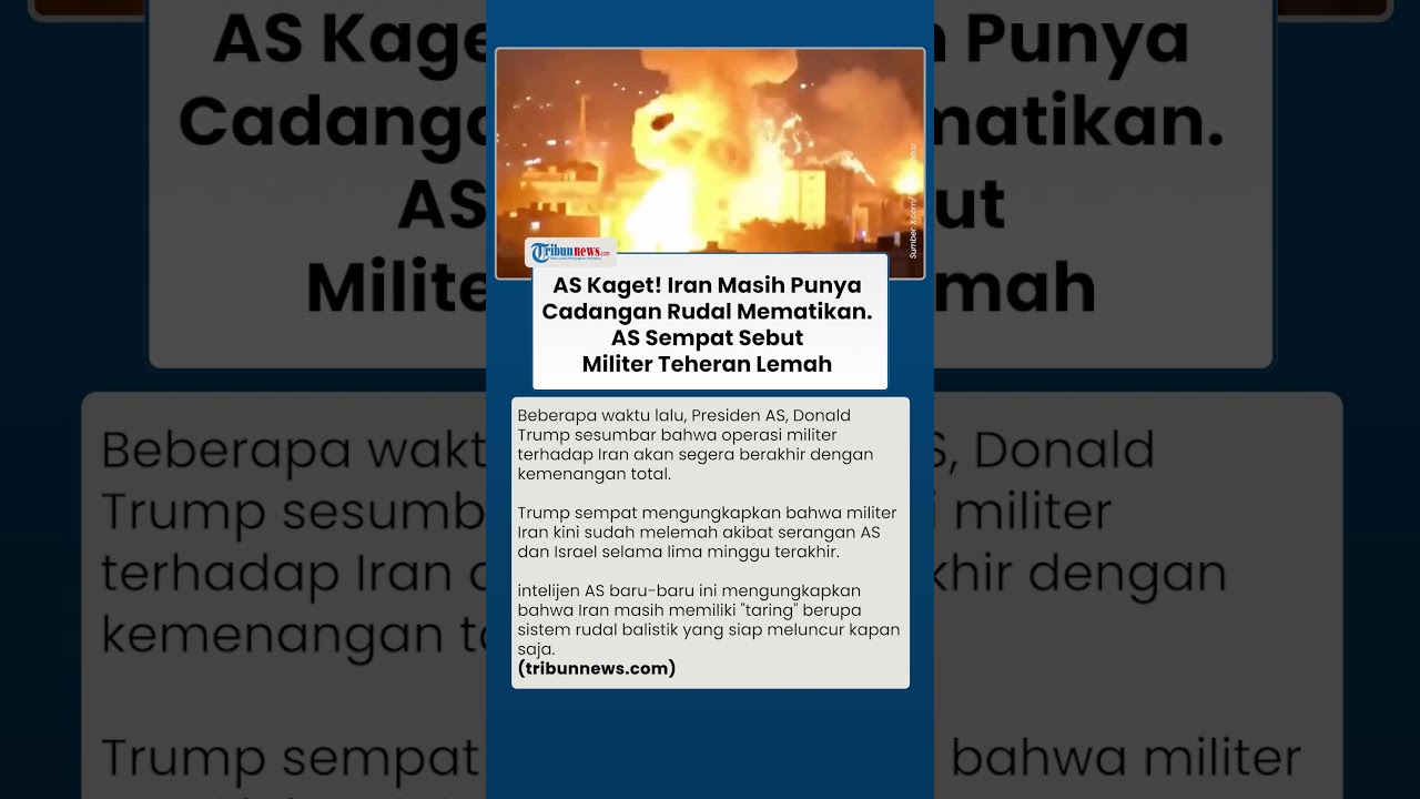 AS Kaget Iran Masih Punya Rudal Mematikan, Padahal Militer Teheran Sempat Disebut Melemah