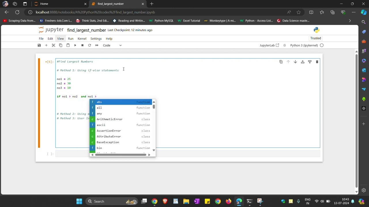 Python Tutorial: Find the Largest of Three Numbers | Ray Vision
