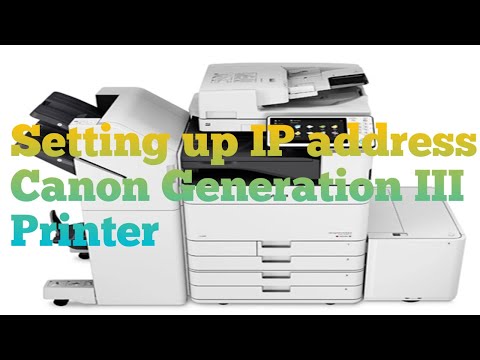 How to set IP address for Canon Photocopier | Canon C5560i Generation III Printer