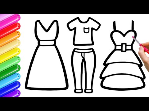How to Draw Clothes for Kids Easy | Painting, Coloring For Kids and Toddlers.