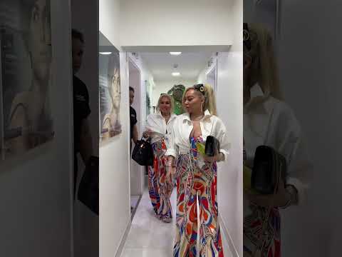 Reality stars Darcey Silva and Stacey Silva today at Cocoona Clinic, Dubai