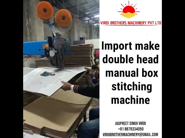 STITCHING Machines - Servo Model Double Head Box Stitching Machine ...