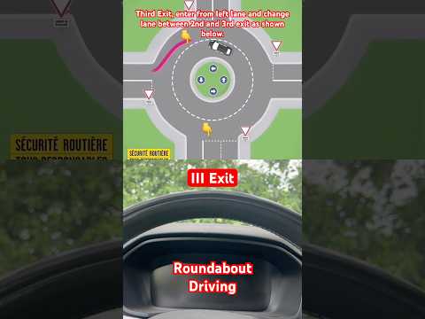 Roundabout driving 🥰Roundabout driving for beginners 🚗✅ #rondellkörning #key2dl #drivingexamtips