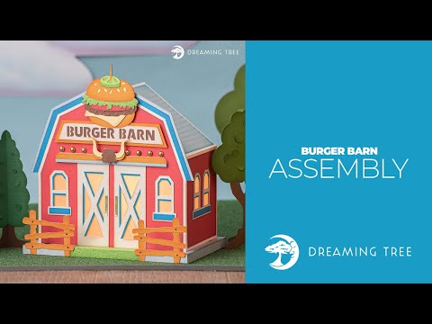 SVG File - Burger Barn - Assembly Tutorial (For Cricut, Silhouette, and ScanNCut)