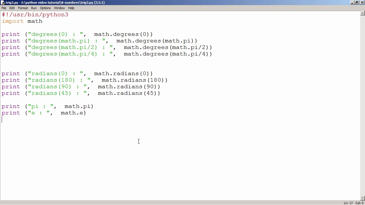 Python - Trigonometric Misc Functions
