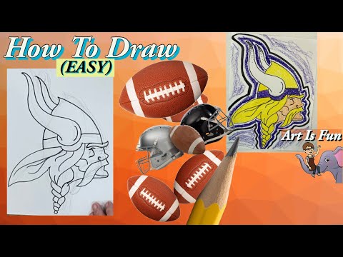 Minnesota Vikings Logo | Drawing for Beginners | Fun Drawing Tutorials