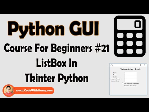 Learn ListBox In Tkinter| Python Tkinter GUI Tutorial In Hindi 21 - Mind Luster