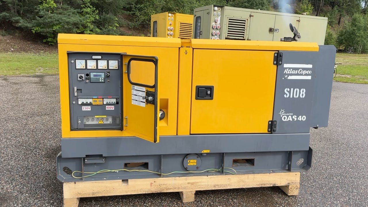 Elverk Atlas Copco Qas 40KD, Fagersta, Klaravik auktioner