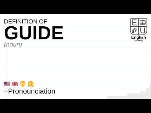 GUIDE meaning, definition & pronunciation | What is GUIDE? | How to say GUIDE