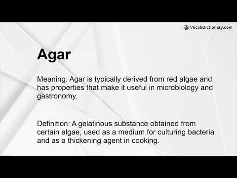 Agar Meaning