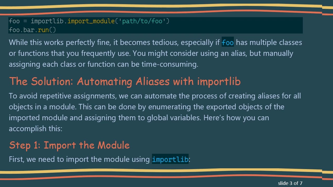 How to Easily Create Aliases for Imported Modules in Python with importlib
