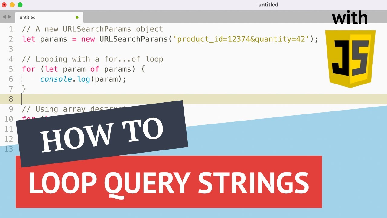 How to loop over URL query string parameters with JavaScript