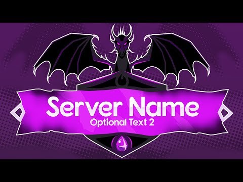 Minecraft Server Logo Template - "Ender Dragon"