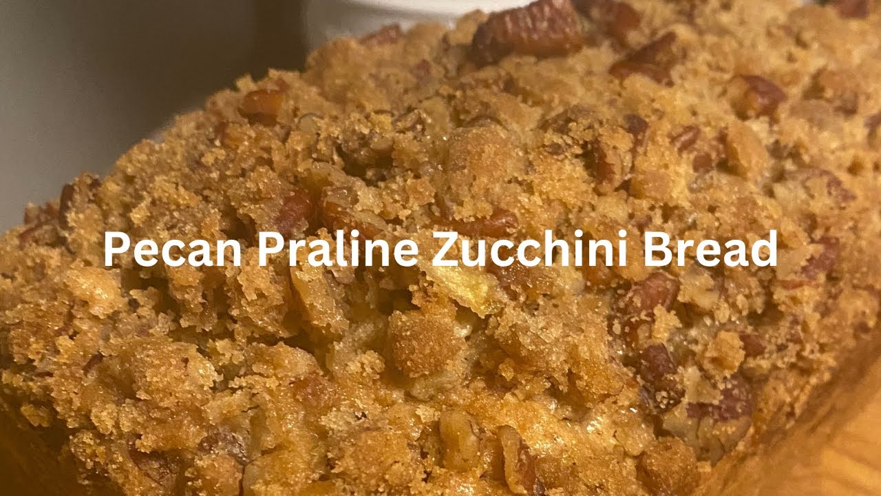 Pecan Praline Zucchini Bread | Holiday Bread | Quick Bread #casouthernbelle