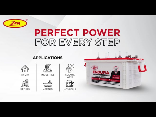 Jumbo Tubular Batteries - Zen JMT1200 (12 V 120 Ah) Tubular Battery ...