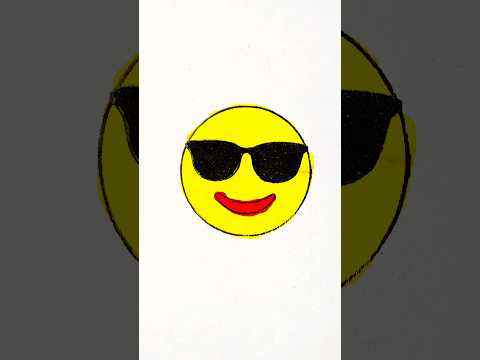 Swag Emoji Colouring | Smiley Emoji With Sun Glasses #emojichallenge #coloring #art