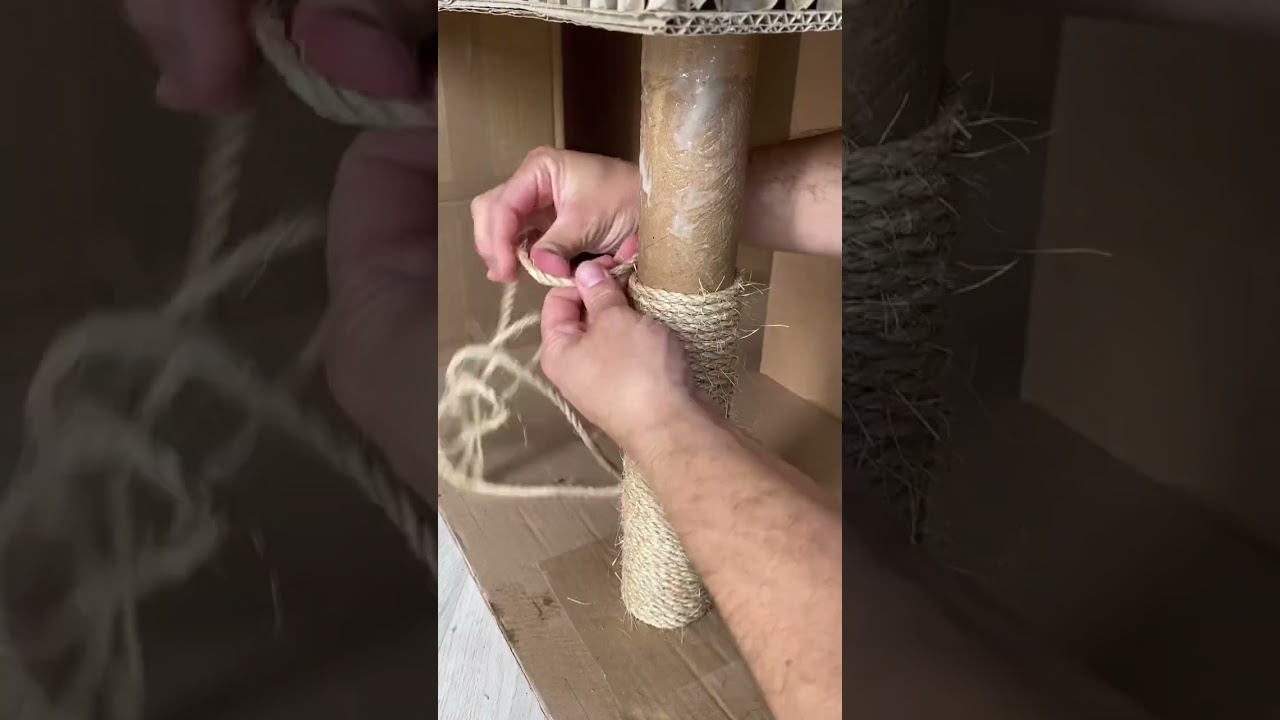 I build a castle for my cats #cardboard #cat #blackcat #diy  #upcycling #recycling